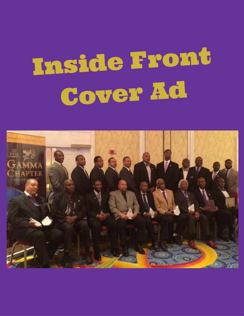 Inside Front Cover Ad – Gamma Chapter | Omega Psi Phi Fraternity, Inc.